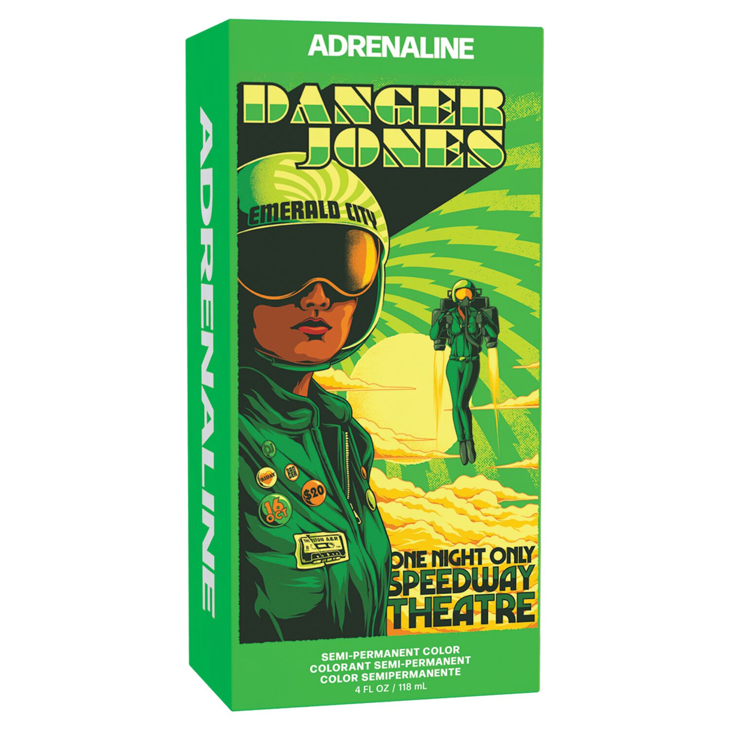 Adrenaline Neon Green Semi-Permanent Hair Color - Danger Jones | CosmoProf