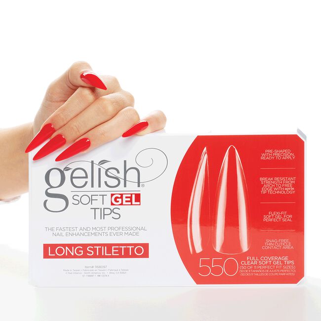 Long Stiletto Soft Gel Tips - Gelish | CosmoProf