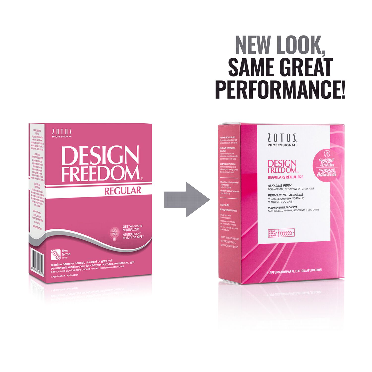 Design Freedom Regular Alkaline Perm for Normal, Resistant or Gray Hair ...