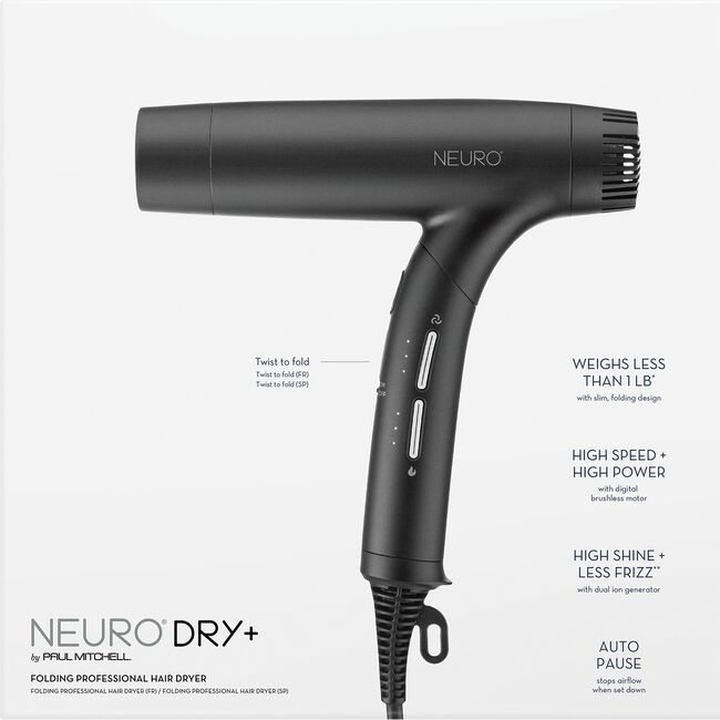 Neuro Dry+ Folding Professional Hair Dryer - John Paul Mitchell Systems ...