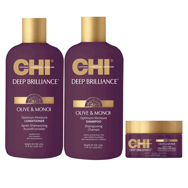 CHI Deep Brilliance Shampoo+Conditioner w/Smooth Edge - Farouk | CosmoProf