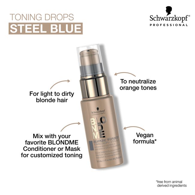 Steel Blue BlondMe Blonde Wonders Toning Drops - Schwarzkopf ...
