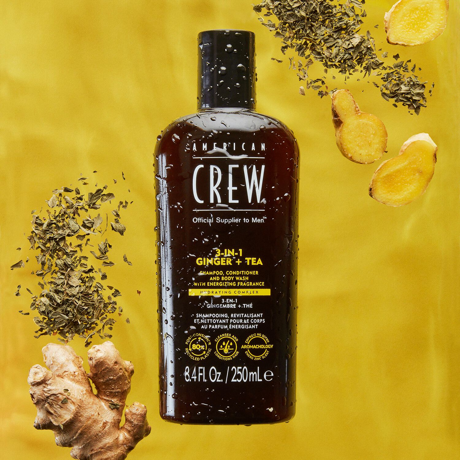 Ginger & Tea 3-In-1 Shampoo, Conditioner & Body Wash - American Crew ...