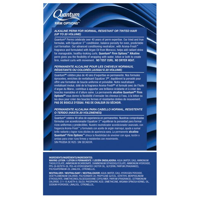 Quantum Firm Options Alkaline Perm for Normal, Resistant or Tinted Hair ...