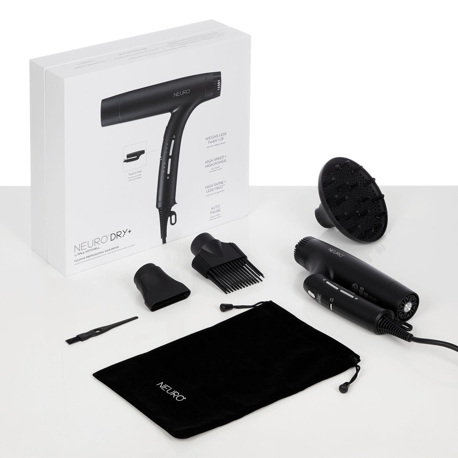 Neuro Dry+ Folding Professional Hair Dryer - John Paul Mitchell Systems ...