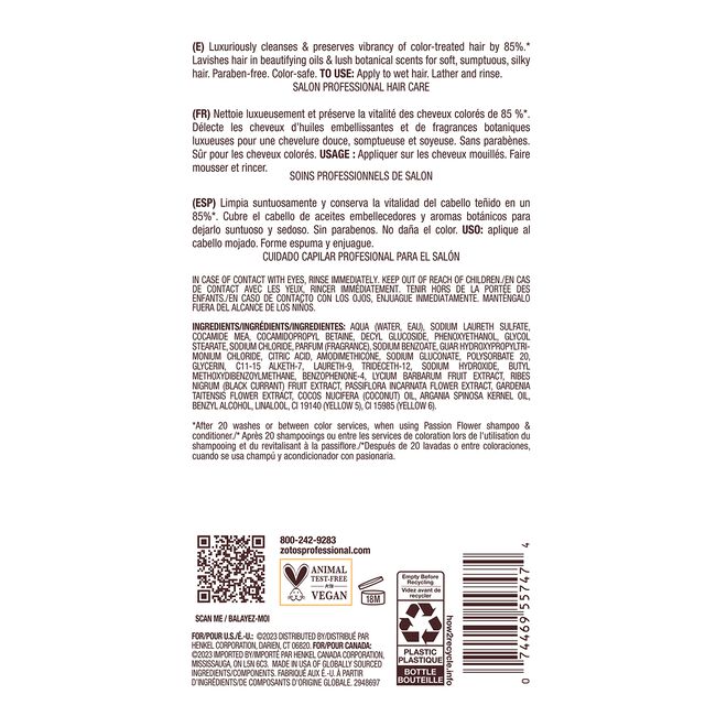 Passion Flower Color Preserving Shampoo - Bain de Terre | CosmoProf