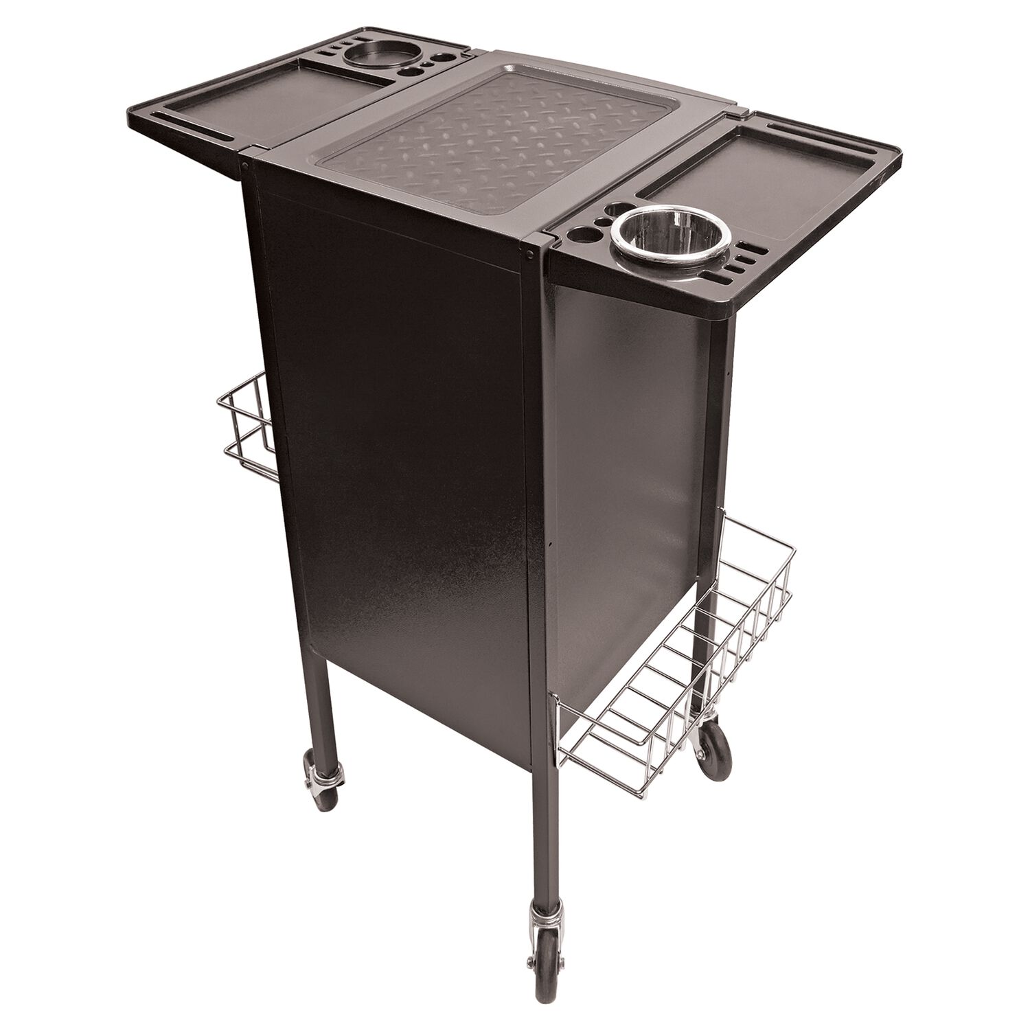 Black Metal Locking Trolley - Modern Elements | CosmoProf