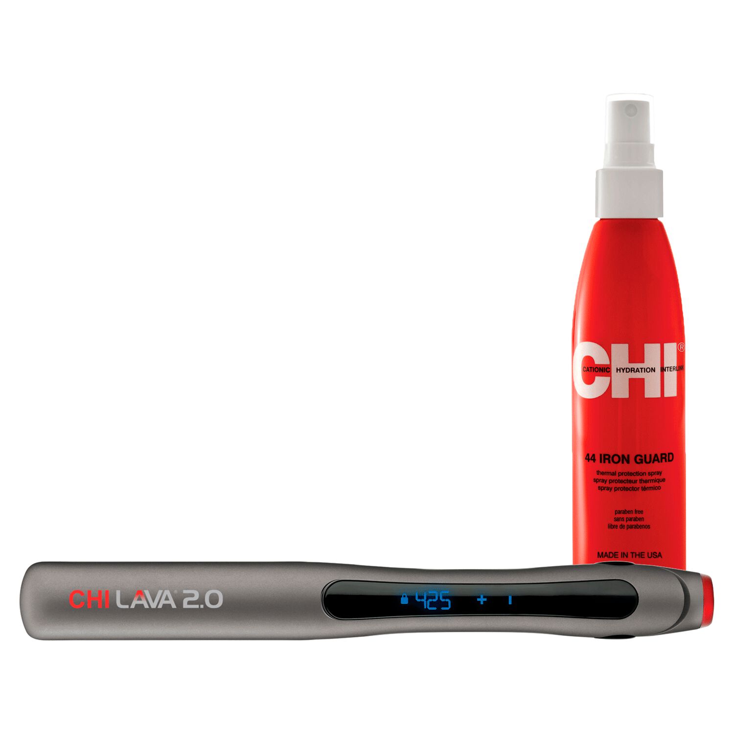 CHI Lava Flat Iron 2 Inch, CHI 44 Iron Guard Thermal Spray - CHI ...