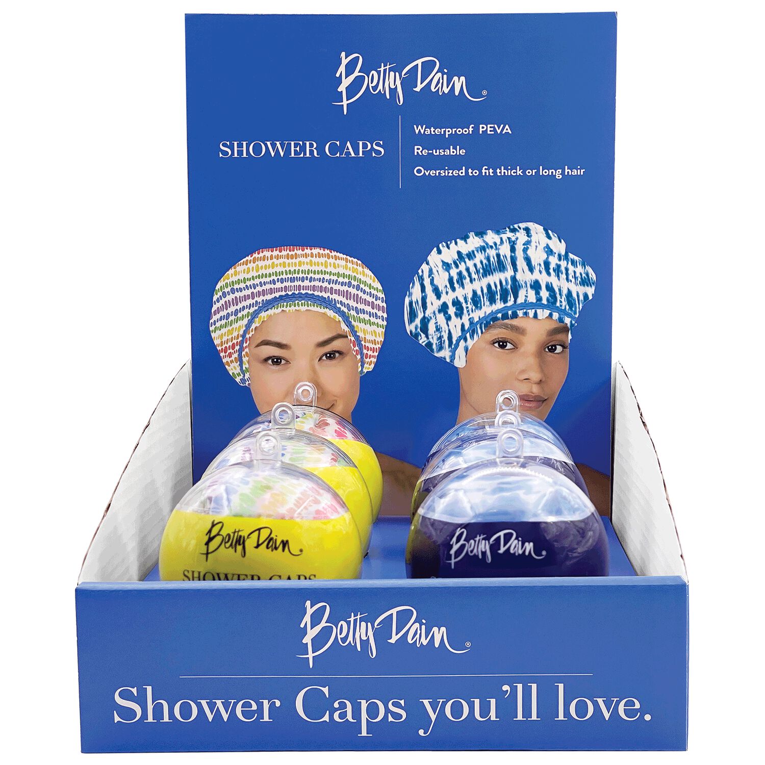 Betty Dain Summertime Shower Cap 6 Piece Display - Colortrak Betty Dain ...