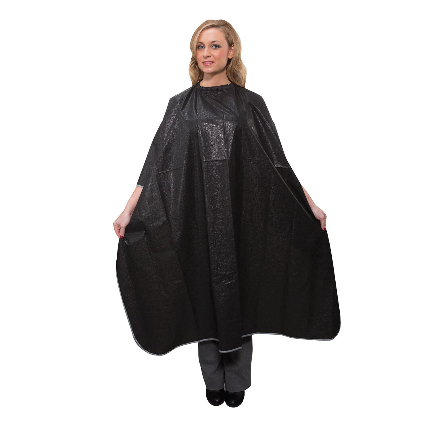 Salon Care PVC Black Shampoo Cape - ION | CosmoProf