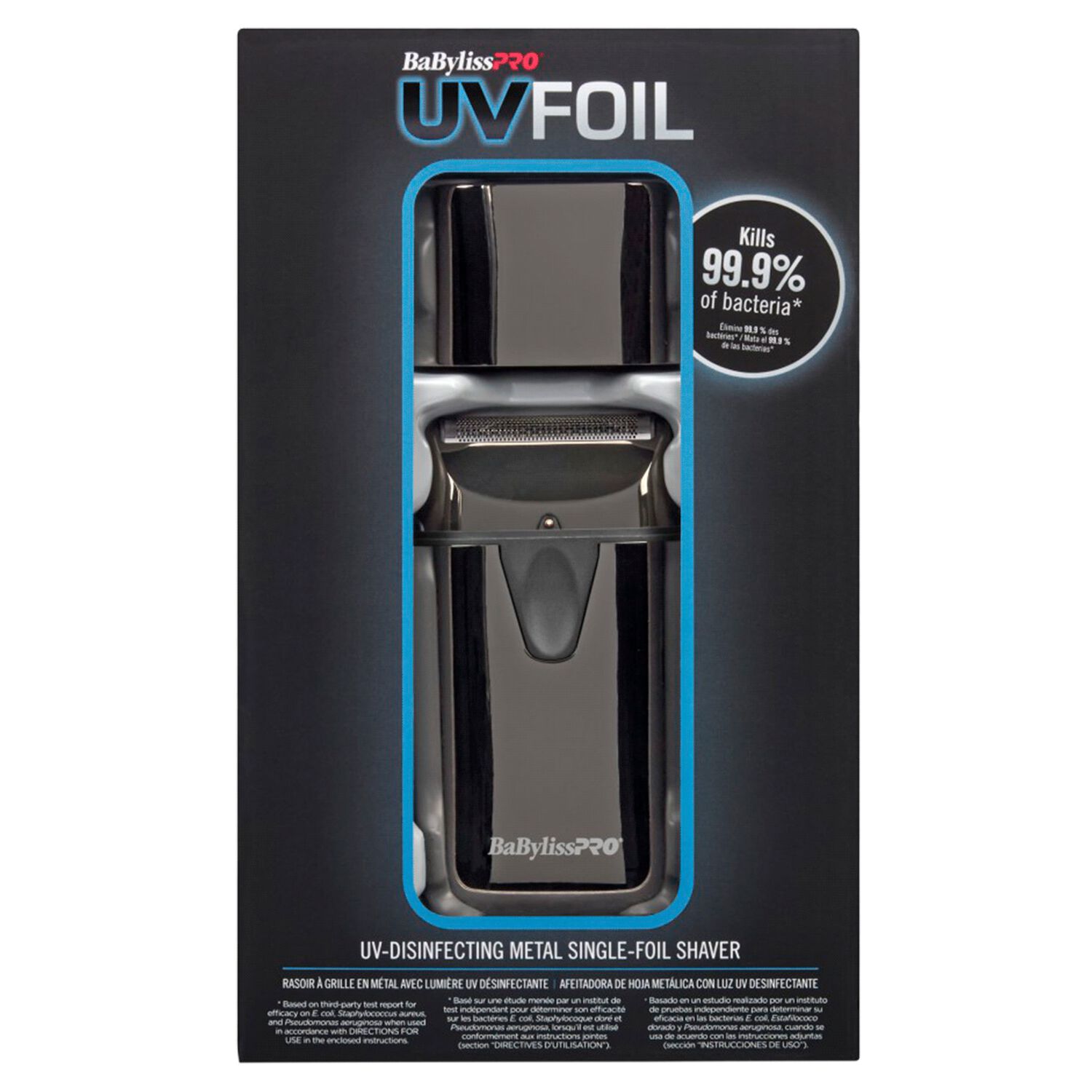 UVFOIL UV-Disinfecting Metal Single-Foil Shaver - BaBylissPRO | CosmoProf