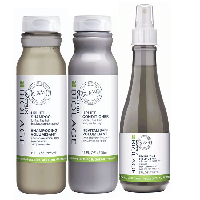 Biolage RAW Uplift Shampoo & Conditioner w/Texturizing Spray - Matrix ...