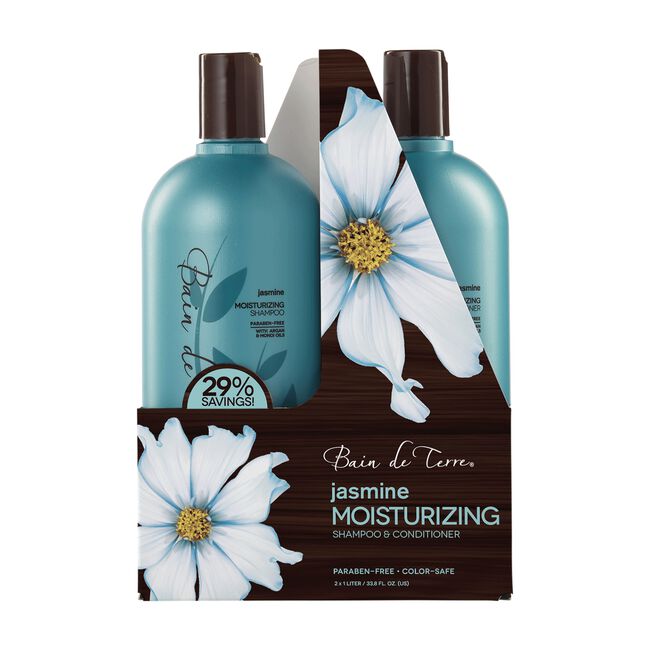 Jasmin Shampoo, Conditioner Liter Duo - Bain de Terre | CosmoProf