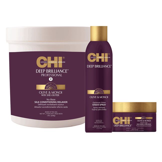 Deep Brilliance Relaxer w/ Smooth Edge & Shine Spray - Farouk | CosmoProf