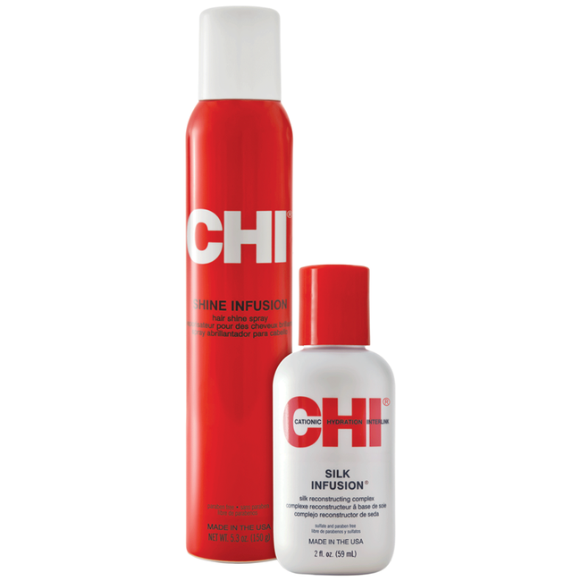 CHI Shine Infusion Spray 55%, Silk Infusion Duo - Farouk | CosmoProf