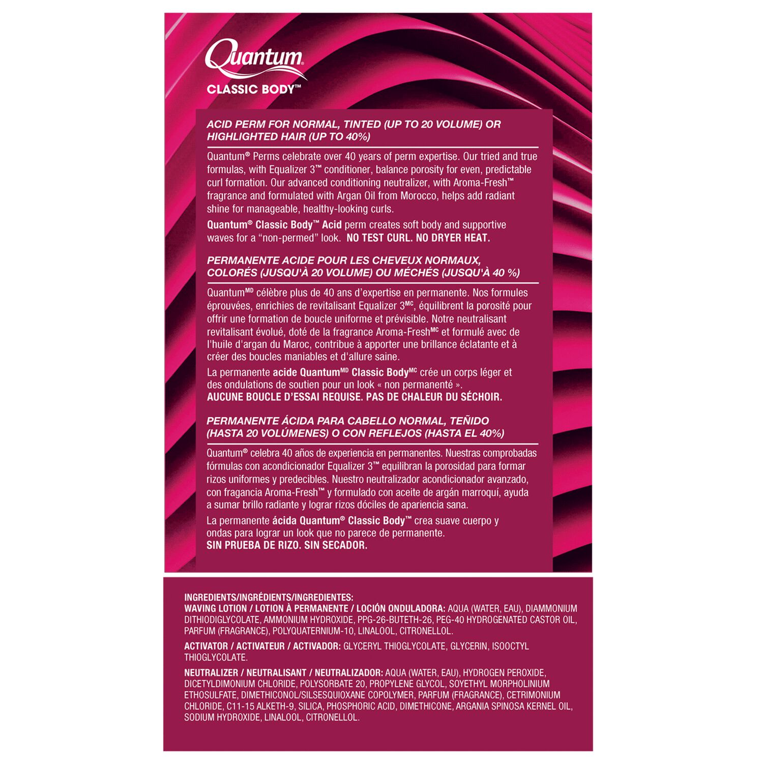 Quantum Classic Body Acid Perm for Normal, Tinted or Highlighted Hair ...