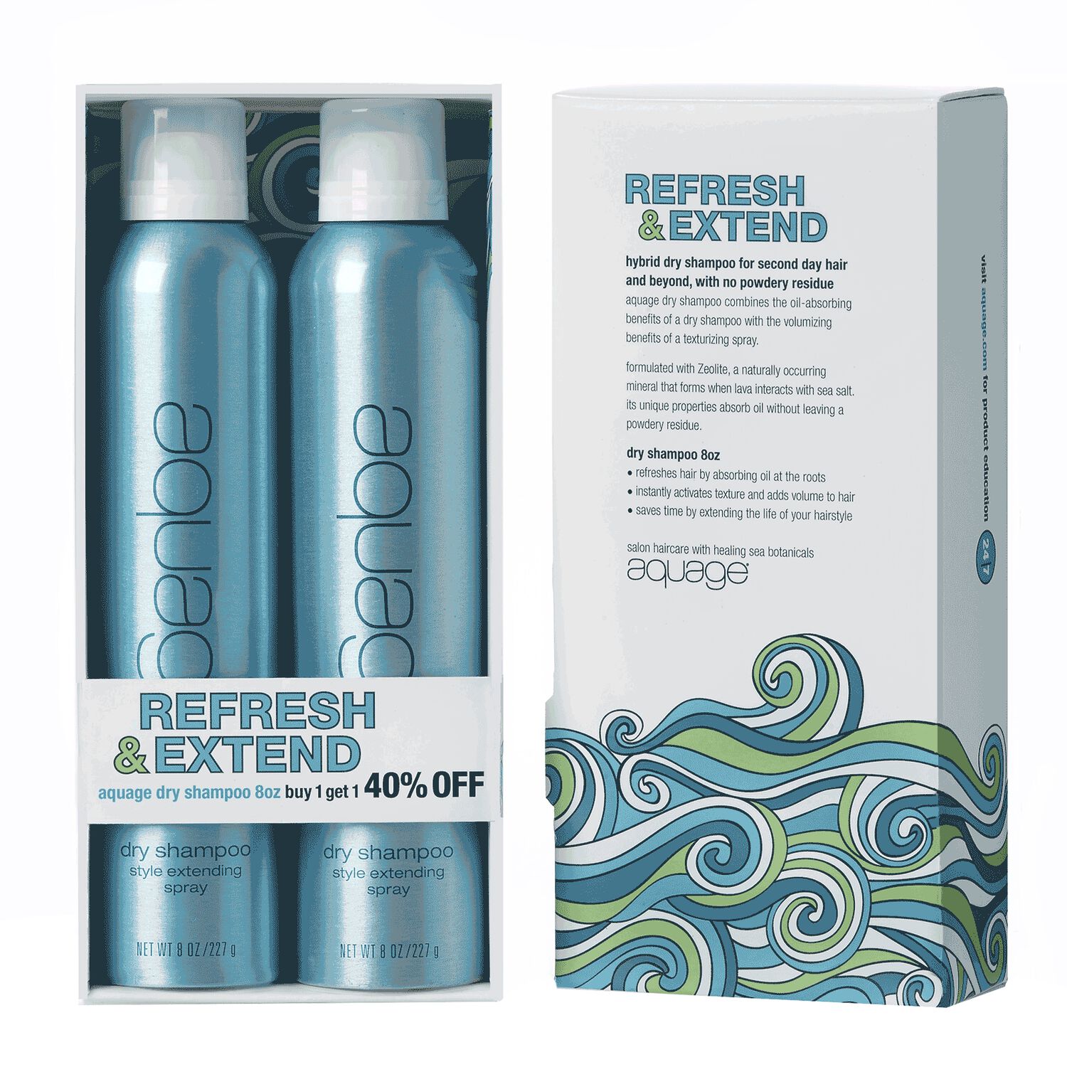 Dry Shampoo Style Extending Spray Duo - Aquage | CosmoProf