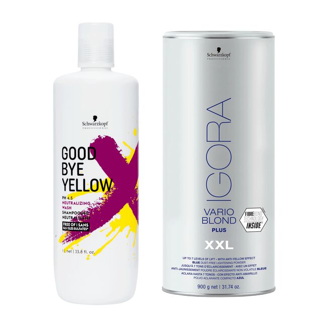 IGORA Vario Blonde Plus Lightener XXL,Goodbye Yellow Shampoo ...