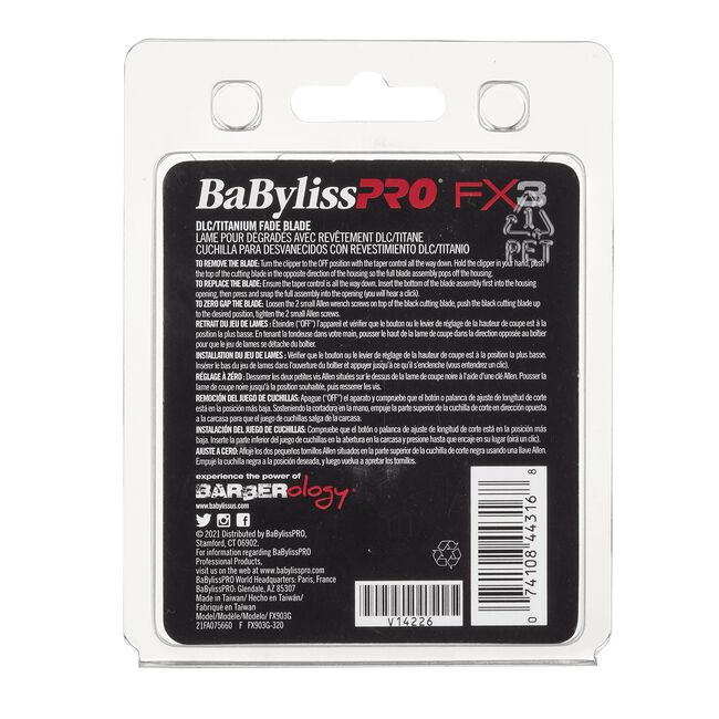 FX3 Clipper Titanium Fade Blade - BaBylissPRO | CosmoProf