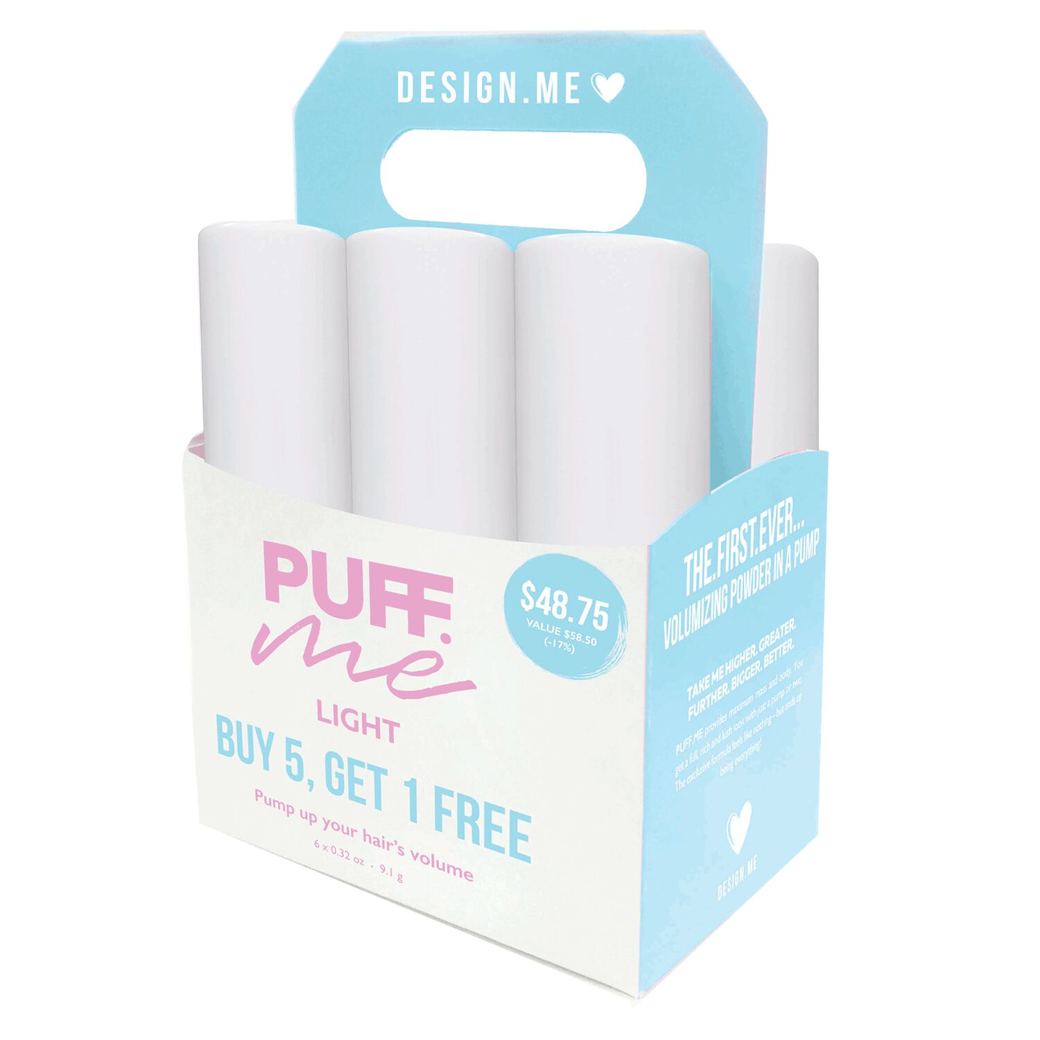 Puff.ME Light - 6 Pack - Design.Me | CosmoProf