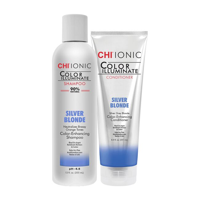 CHI Color Illuminate Silver Blonde Shampoo & Conditioner Duo - Farouk ...