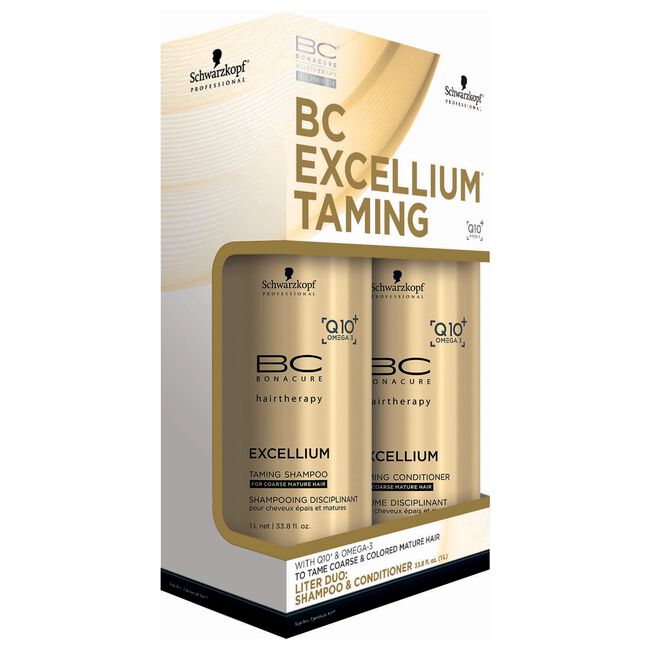 Bonacure Excellium Taming Shampoo & Conditioner Liter Duo - Schwarzkopf ...