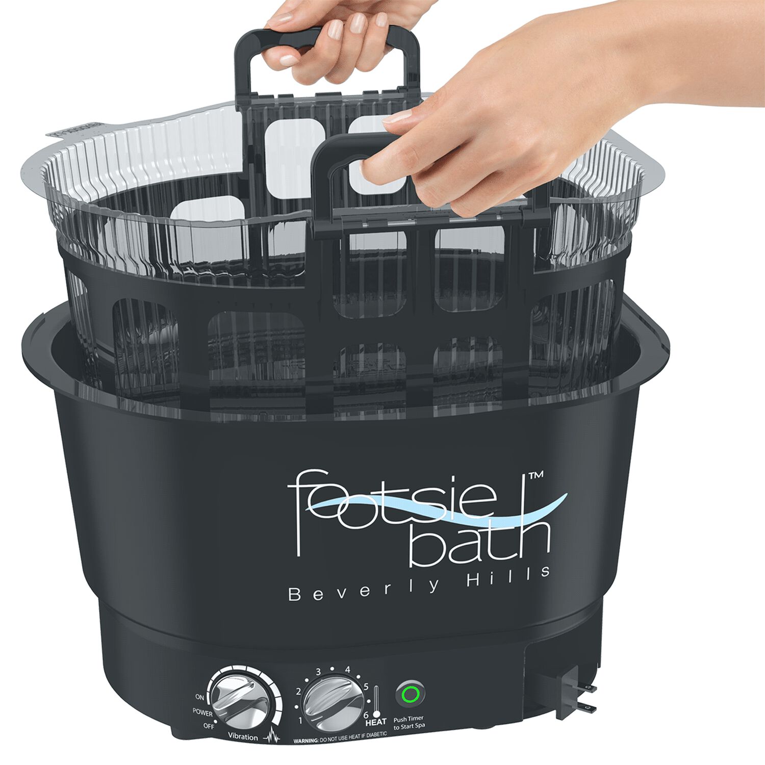 Black Footsie Bath Plus Pedicure Spa - Footsie Bath, LLC | CosmoProf