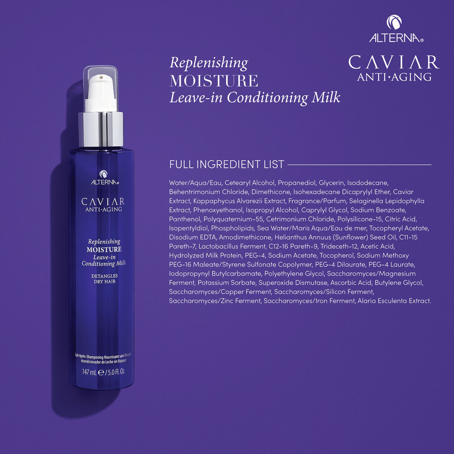 Caviar Anti-Aging Replenishing Moisture Leave-In Conditioning Milk ...