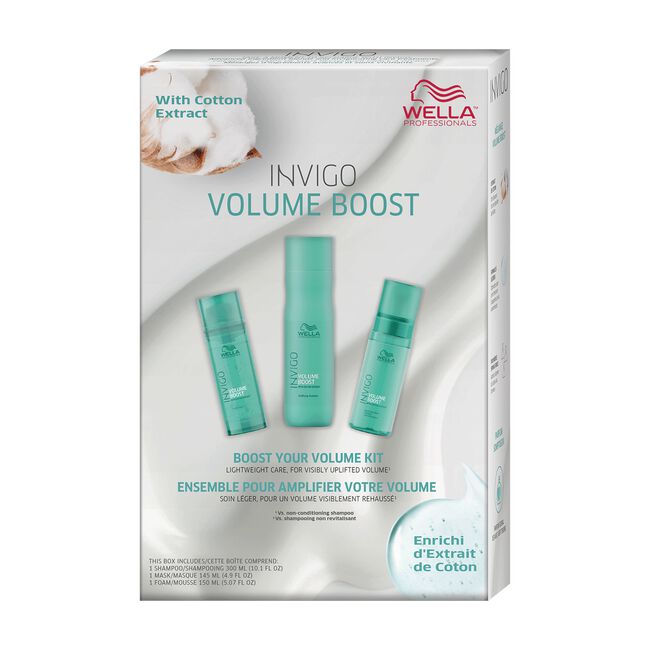 Invigo Volume Boost Shampoo, Bodifying Foam, Crystal Mask - Wella ...