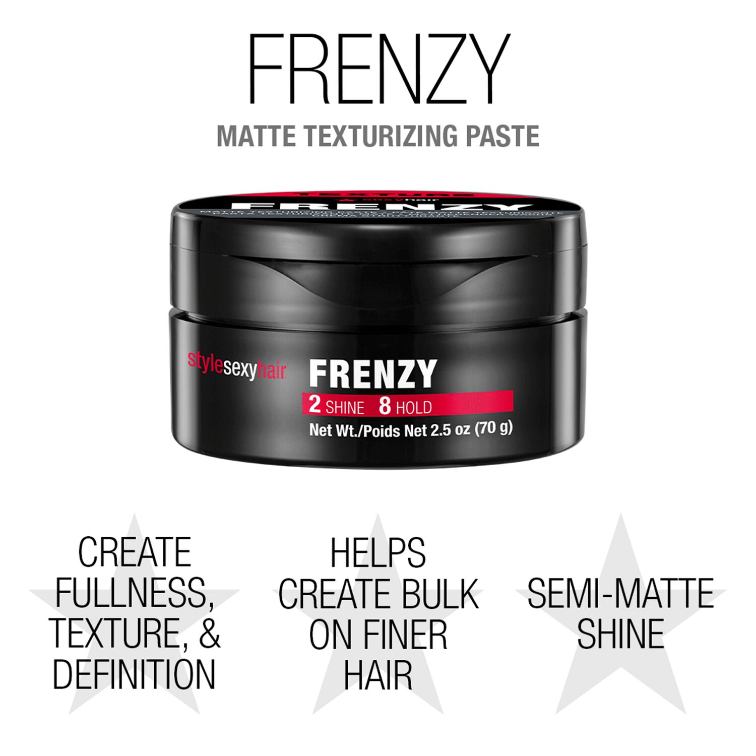 Style Sexy Hair Frenzy Matte Texturizing Paste - Sexy Hair Concepts ...