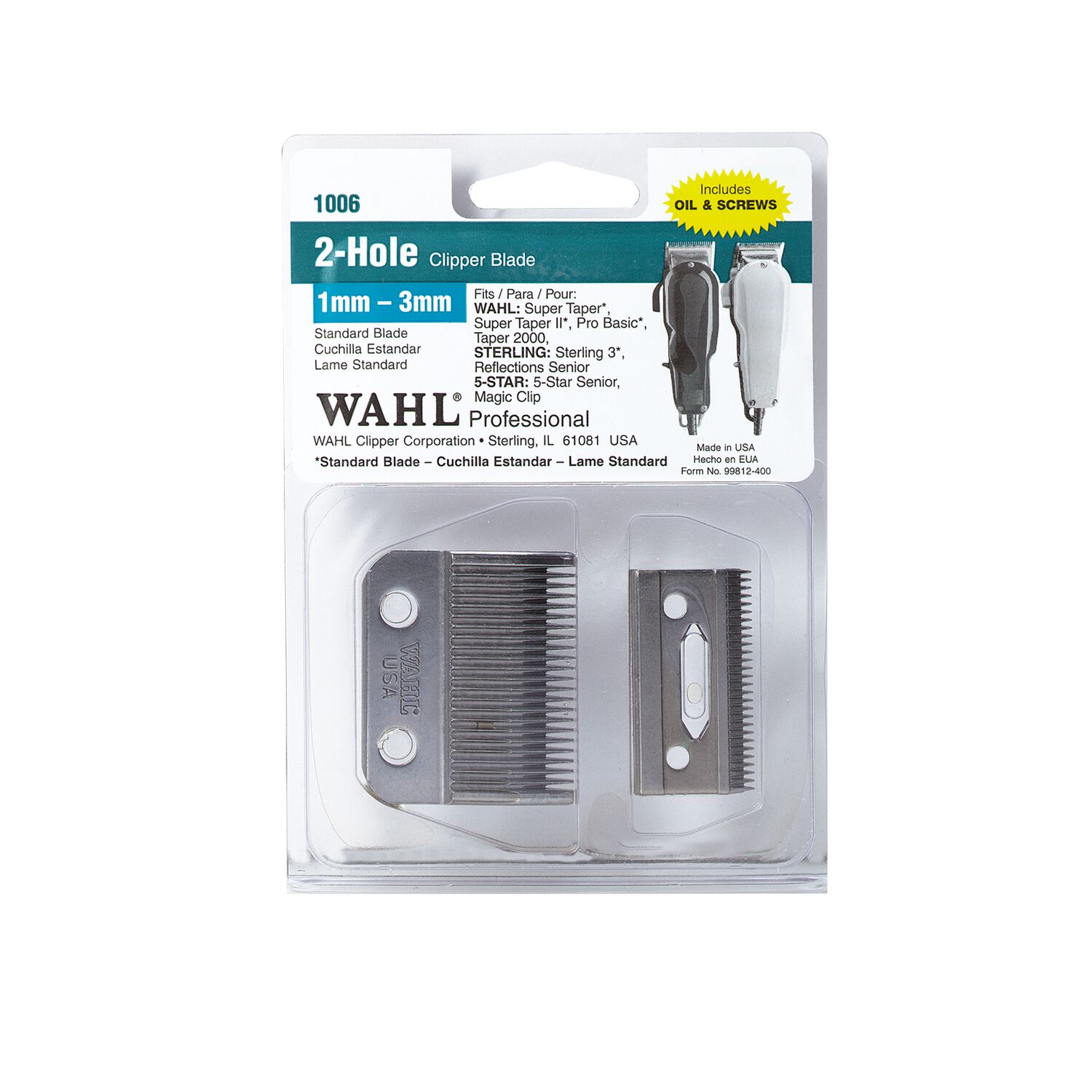 2 Hole Blade Set (1006 1MM-3MM) - Wahl Sterling | CosmoProf