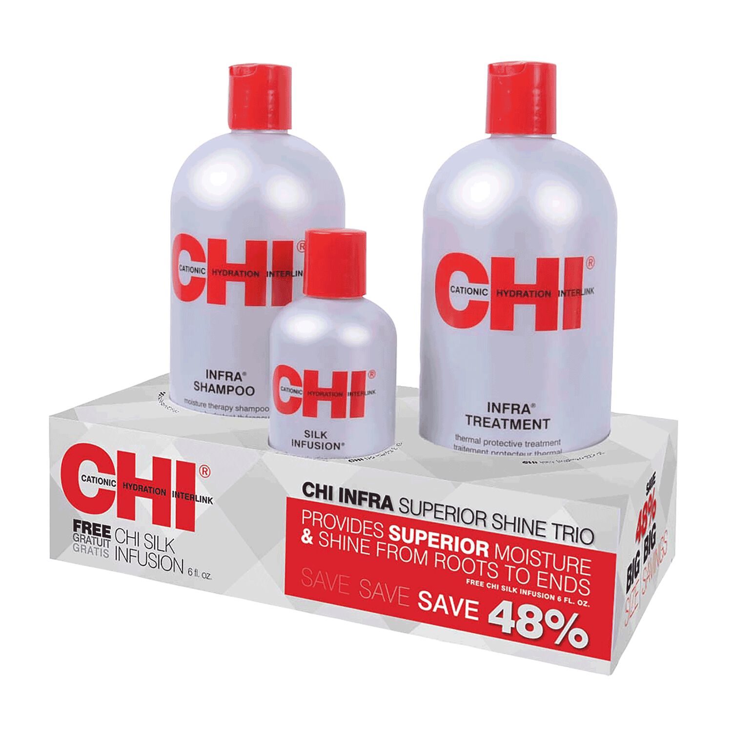 CHI Infra Moisture + Strength + Shine - Farouk | CosmoProf