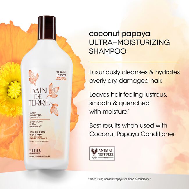 Coconut Papaya Ultra Hydrating Shampoo - Bain de Terre | CosmoProf