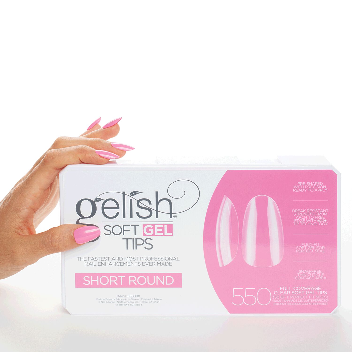 Gelish Soft Gel Short Round - 550 Count - Gelish | CosmoProf
