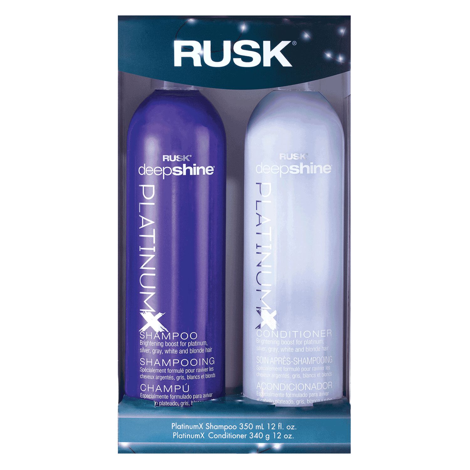 Deepshine Platinum X Shampoo & Conditioner Duo - Rusk | CosmoProf