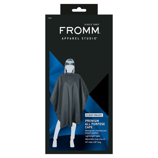 Premium Client All Purpose Salon Cape Black - Fromm Andre International ...