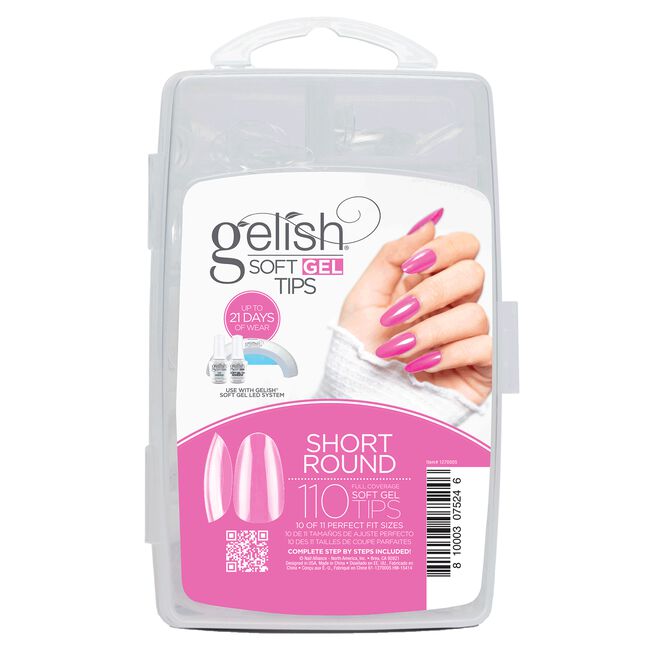Short Round Soft Gel Tips - Gelish | CosmoProf