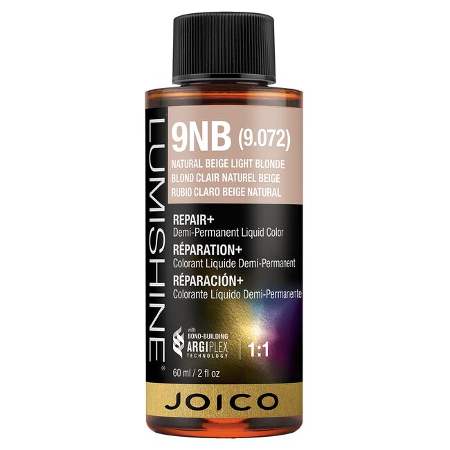9NB Natural Beige Light Blonde Demi-Permanent Liquid Hair Color - Joico ...