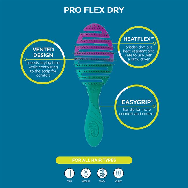 Teal Ombre Pro Flex Dry - Wet Brush | CosmoProf