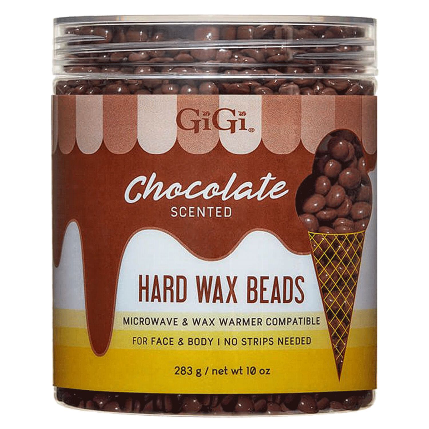 Chocolate Microwave Hard Wax Beads - GiGi | CosmoProf