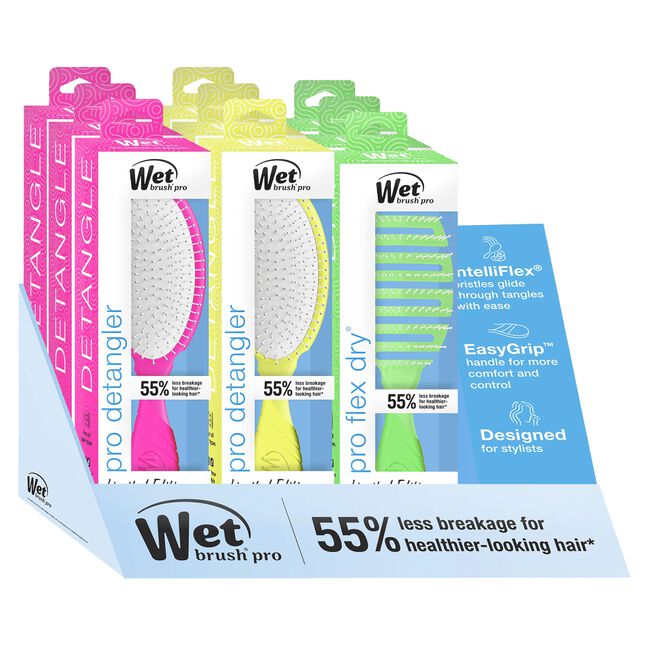 Pro Detangler & Flex Dry Hi Def Display - Wet Brush | CosmoProf