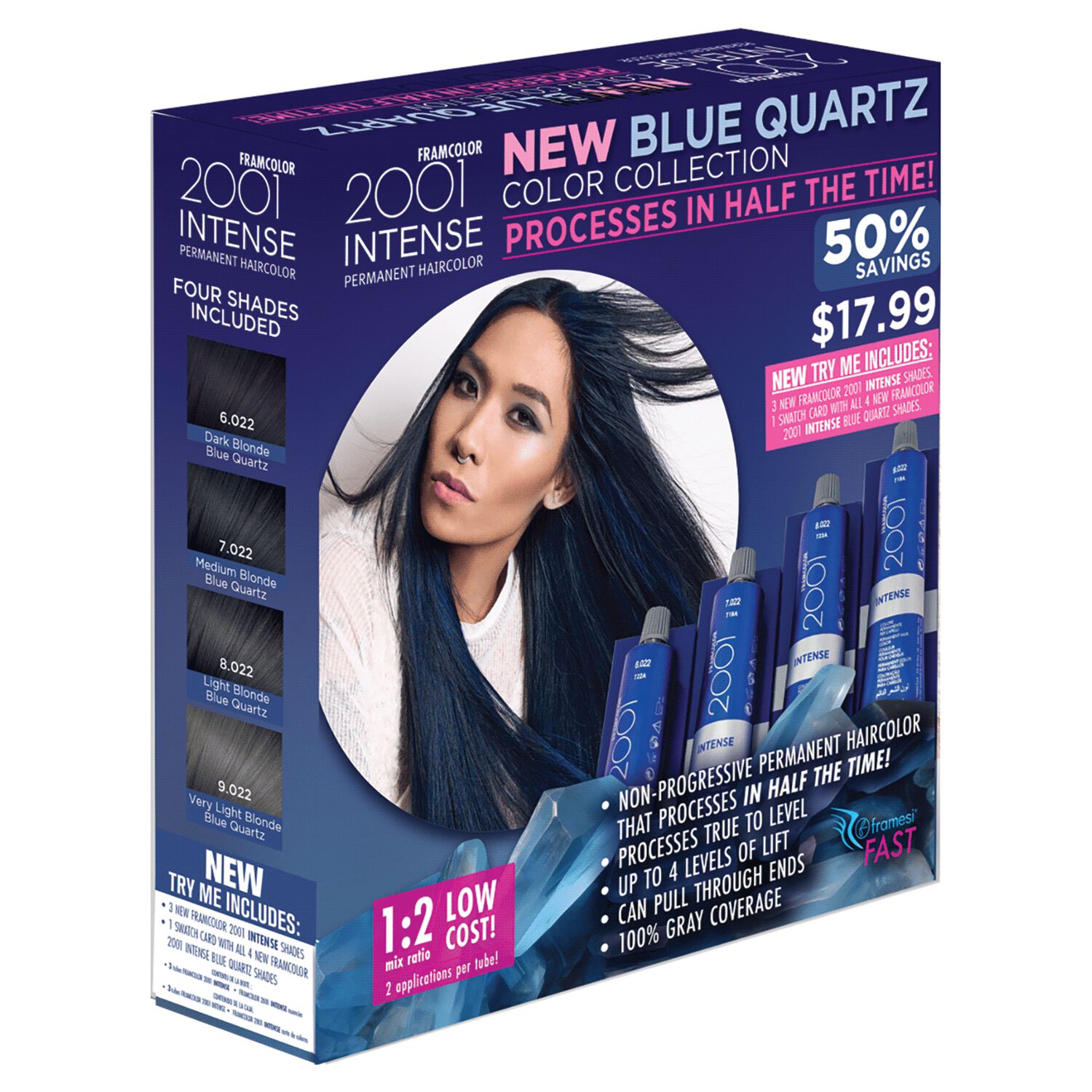 Framcolor 2001 Intense Blue Quartz Permanent Haircolor Kit - Framesi | CosmoProf