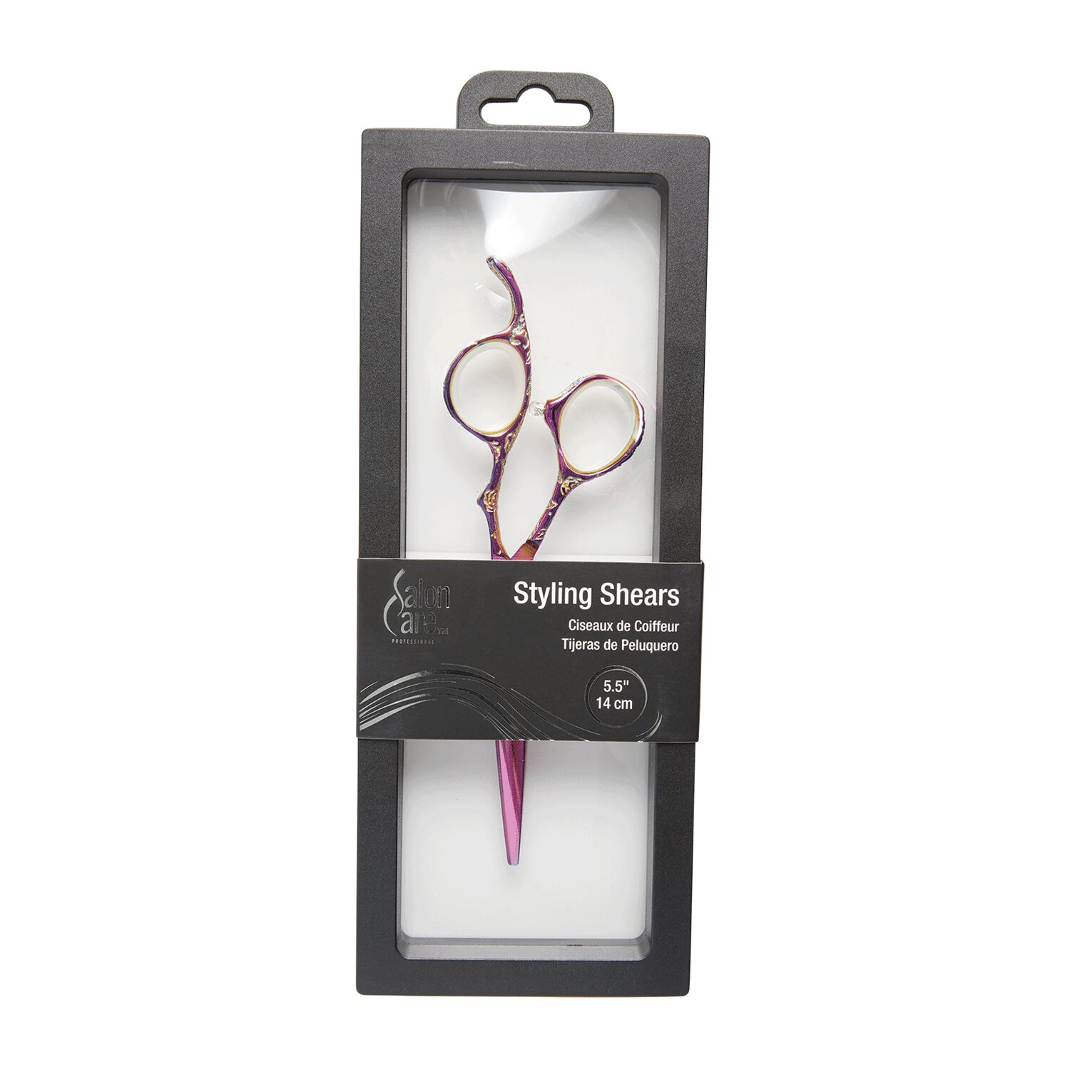 Salon Care Rainbow Carved Styling Shears - 5.5 Inches - Salon Care ...
