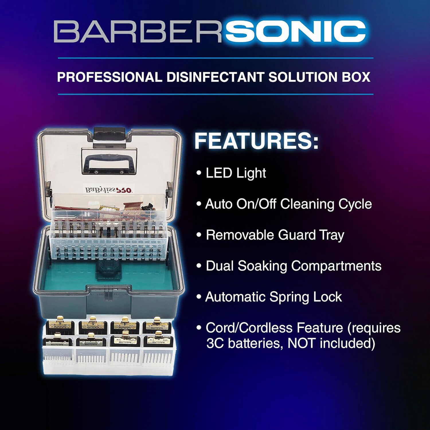 Barbersonic Professional Disinfectant Solution Box - BaBylissPRO ...
