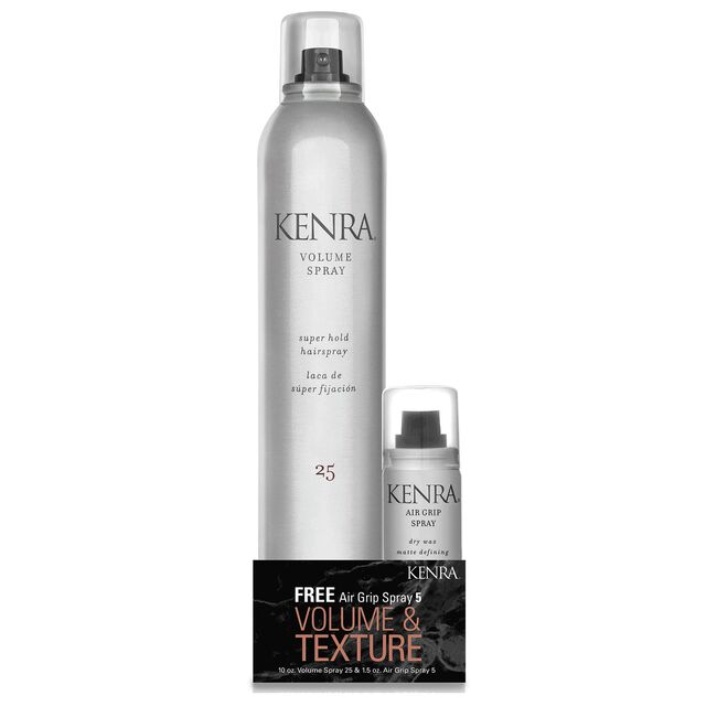 Volume Spray 25 with Travel Size Air Grip Spray - Kenra Professional ...