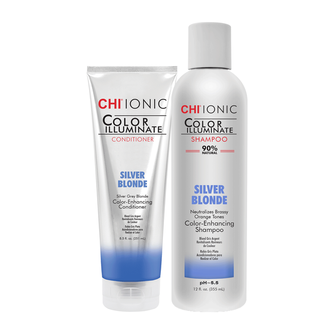 CHI Color Illuminate Silver Blonde Shampoo, Conditioner Duo - Farouk ...