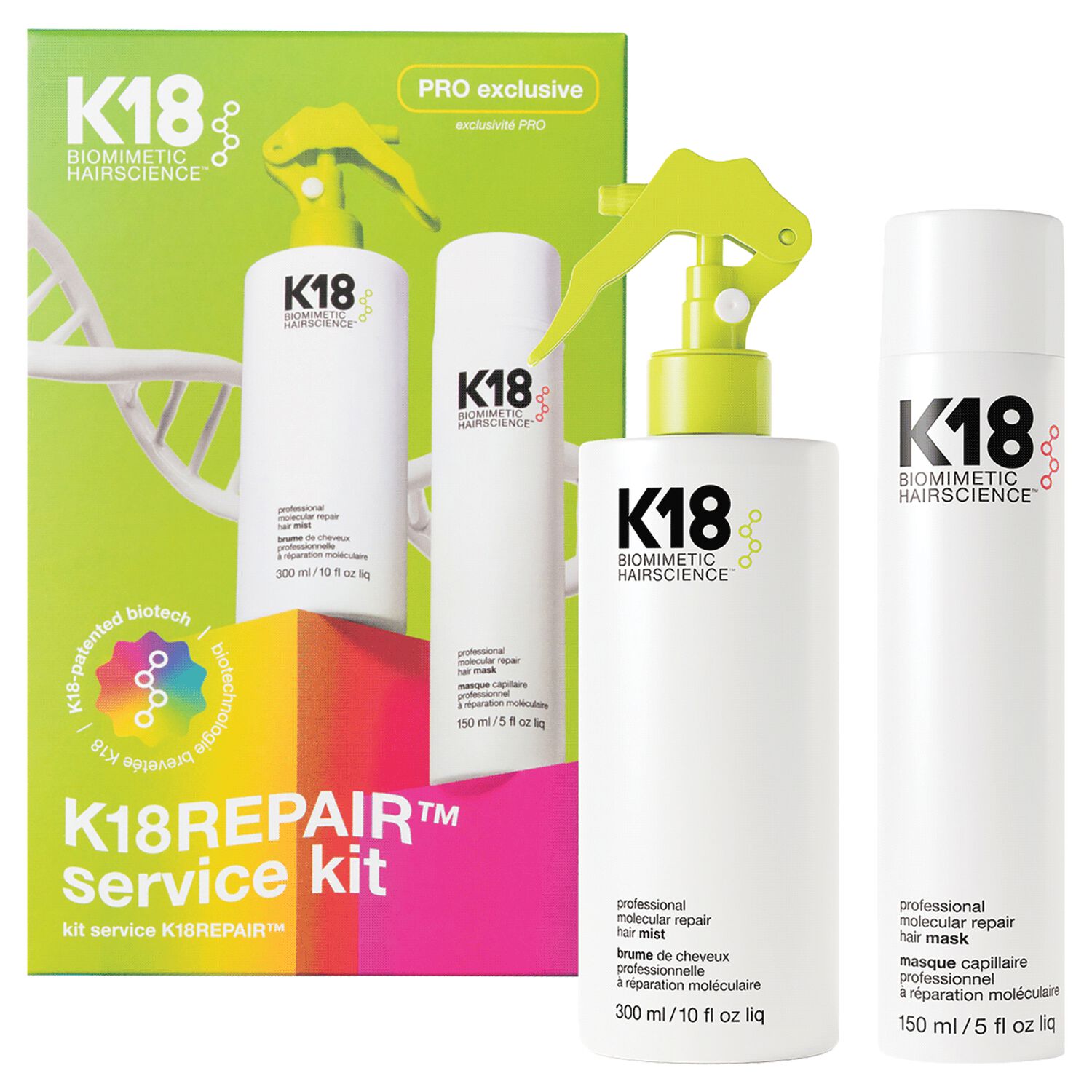 Professional Repair Service Kit - K18 Biomimetic Hairscience | CosmoProf
