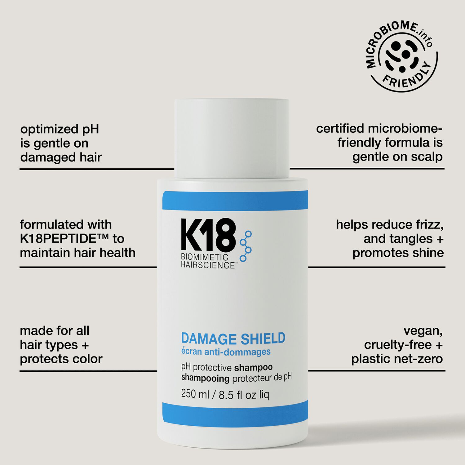 Damage Shield pH Protective Shampoo - K18 Biomimetic Hairscience | CosmoProf