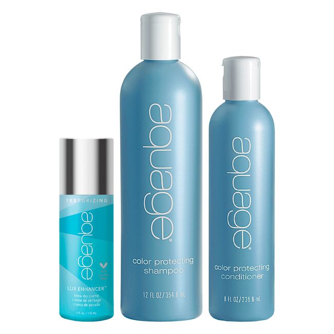 Color Protecting Shampoo, Conditioner, Luxe Blow Dry Creme - Aquage ...