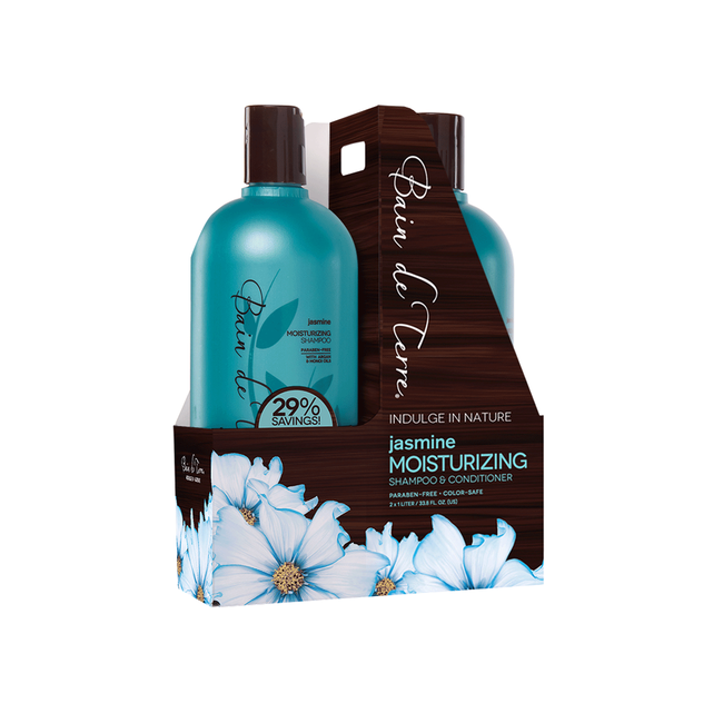Jasmine Moisturizing Shampoo, Conditioner Liter Duo - Bain de Terre ...